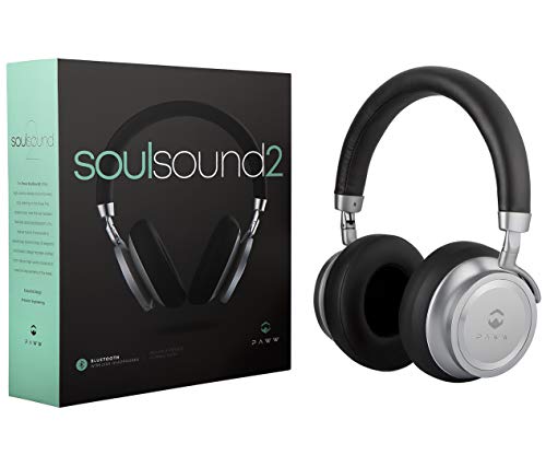 Paww SoulSound 2 Headphones - Over Ear Bluetooth Wireless Headphones - Bass Boost Button - 17 Hours Playtime - Foldable - Modern Fashion & Sound Quality Combined - for Enthusiasts & Audiophiles