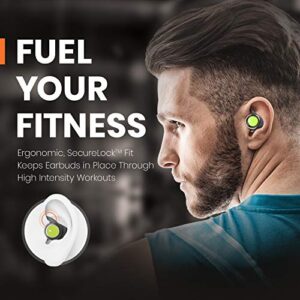 Helix True Wireless Ultra Sport Earbuds, 5.0 Bluetooth Earphones, HD Audio, SecureLock Fit, IPX4 Waterproof, Auto-Pairing, Workout, Sport (Water/Sweat Resistant)