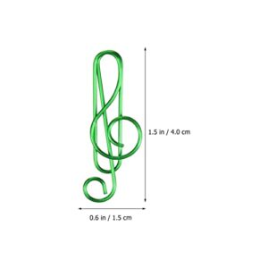 Amosfun Heart Bookmark Heart Bookmark 100Pcs Musical Note Paperclips Colorful Paper Clips Musical Note Clips Metal Paperclips Office Paperclips Fancy Bookmarks