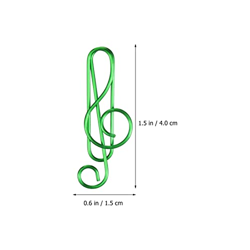 Amosfun Heart Bookmark Heart Bookmark 100Pcs Musical Note Paperclips Colorful Paper Clips Musical Note Clips Metal Paperclips Office Paperclips Fancy Bookmarks