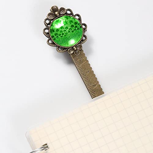 Green Sparkle Irish Shamrock Bookmark Birthday Christmas Gifts Mothers Day Valentine's Day for Women Girls Teacher Readers Book Lover