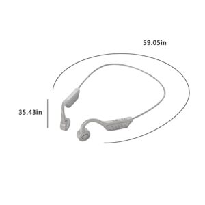 Bone Conduction Headphones Wireless Open-Ear Bluetooth Bone Conduction Sports Headphones Wireless Headphones for Sports/Running Lightweight for Workout Running Walking (BL15 Grey , Onesize)