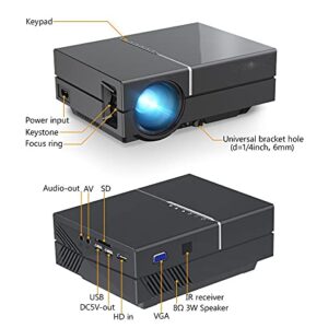 CXDTBH K8 Mini LED Video Portable 1080P 150inch Home Theater Digital Projector for 3D 4K Cinema ( Color : K8 )