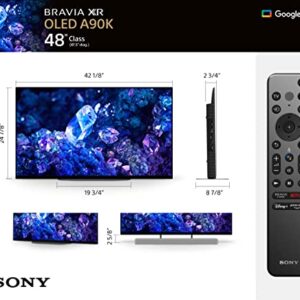 Sony 48 Inch 4K Ultra HD TV A90K Series: BRAVIA XR OLED Smart Google TV with Dolby Vision HDR and Exclusive Features for The Playstation® 5 XR48A90K- 2022 Model (Renewed)