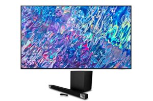 samsung qn55qn85bafxza 55″ 4k neo qled uhd smart tv in titan black with a klipsch cinema-800 3.1 dolby atmos soundbar with 10″ wireless subwoofer (2022)