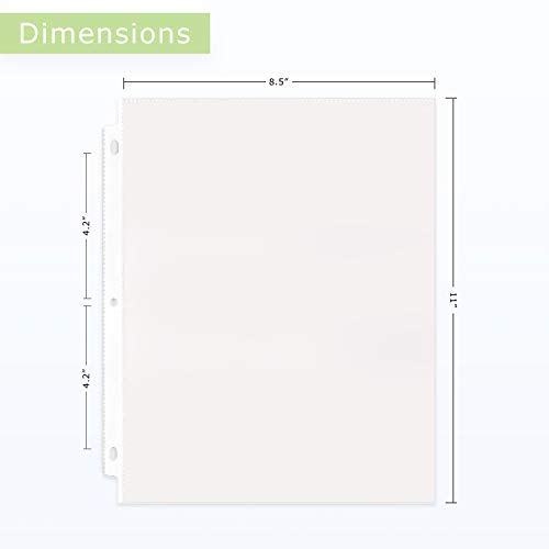 150 Sheet Protectors, 8.5 X 11 Inch Clear Page Protectors for 3 Ring Binder, Plastic Sheet Sleeves Protectors, Durable Top Loading Paper Protector with Reinforced Holes, Archival Safe