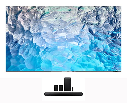 SAMSUNG QN65QN900BFXZA 65" 8K QLED UHD HDR Smart Infinity-Screen TV with a HW-Q990B Adaptive Soundbar with Surround Sound (2022)