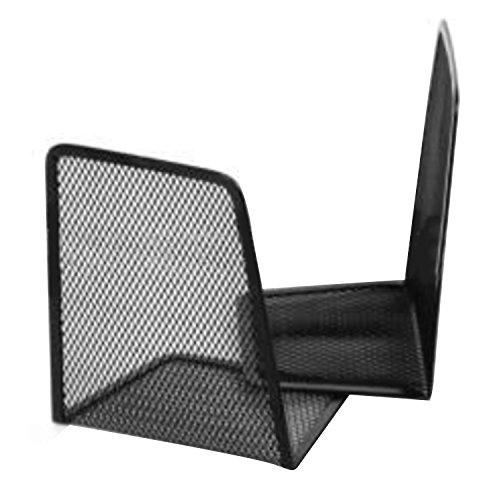 Kangkang@ 1 Pair Metal Mesh Desk Book Holder Organizer Stand Desktop Office Home Accessories Bookends kitap tutucu kitap ayracı Black