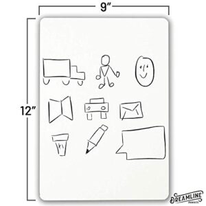 Dry Erase Boards [30pc Double Sided] Lapboards with ClearWipe Coating! Small White Boards - 9" x 12" Mini White Boards for Students, Classroom Teacher Supplies