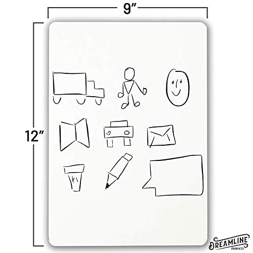 Dry Erase Boards [30pc Double Sided] Lapboards with ClearWipe Coating! Small White Boards - 9" x 12" Mini White Boards for Students, Classroom Teacher Supplies