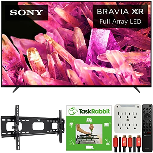 Sony XR55X90K Bravia XR 55 inch X90K 4K HDR Full Array LED Smart TV 2022 Model Bundle with TaskRabbit Installation Services + Deco Wall Mount + HDMI Cables + Surge Adapter