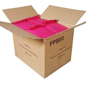 iMBAPrice 250-Pack #0 (6" x 10") Premium Hot Pink Color Self Seal Poly Bubble Mailers Padded Shipping Envelopes (Total 250 Bags)