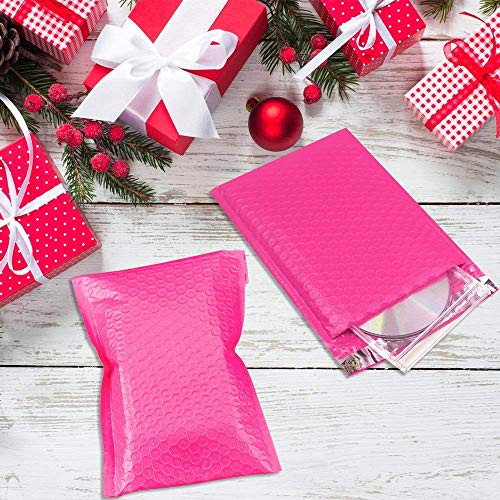 iMBAPrice 250-Pack #0 (6" x 10") Premium Hot Pink Color Self Seal Poly Bubble Mailers Padded Shipping Envelopes (Total 250 Bags)