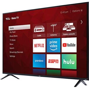 TCL 65S425 65-inch 4-Series 4K Ultra HD Roku Smart TV Bundle with 37-70-inch Low Profile Wall Mount Kit, Deco Gear Wireless Keyboard and 6-Outlet Surge Adapter with Night Light