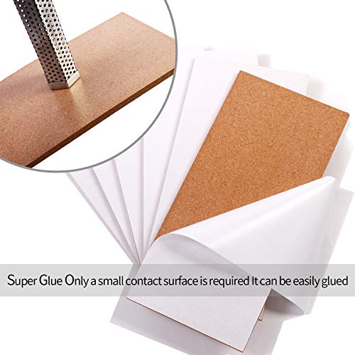 Cork Bulletin Board 17"x8" - 1/2" Thick Cork Board Tiles Frameless Cork Tiles, Self-Adhesive Corkboards Wall Decor with a Box Bonus Pushpins (6pack) for Office, School and Home