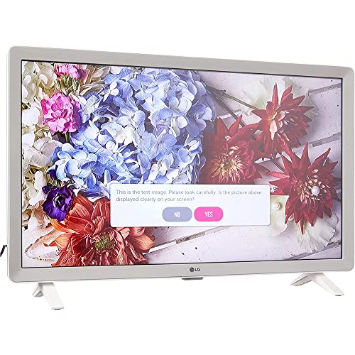 LG 24LM520S-WU 24 inch Class HD Smart TV and PC Monitor 23.6" Diagonal White Bundle with 2 YR CPS Enhanced Protection Pack