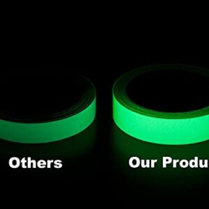 Best Glow in The Dark Tape 1 in x30 ft+10 Arrows+10 Stars -Bright, Long-Lasting Fluorescent Tape for Halloween,Outdoor, Night Decorations, Safety, Stairs, Theater