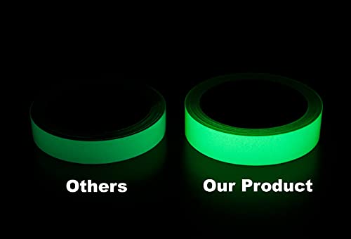 Best Glow in The Dark Tape 1 in x30 ft+10 Arrows+10 Stars -Bright, Long-Lasting Fluorescent Tape for Halloween,Outdoor, Night Decorations, Safety, Stairs, Theater