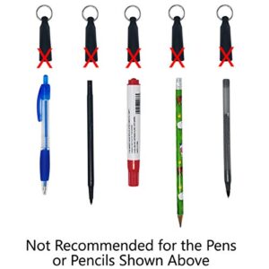 2 Pack - Heavy Duty Retractable Pull Pen Holder - Ideal for Markers & Carpenter Pencils - Thick Nylon Cable, Self Retracting Reel & Tight Metal Belt Clip by Reel-N-Rite