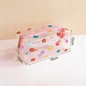 AngelReally cute pencil pouch,kawaii pencil case,clear PVC organizer for girls and adults,big capacity pencil bag with zipper(red)