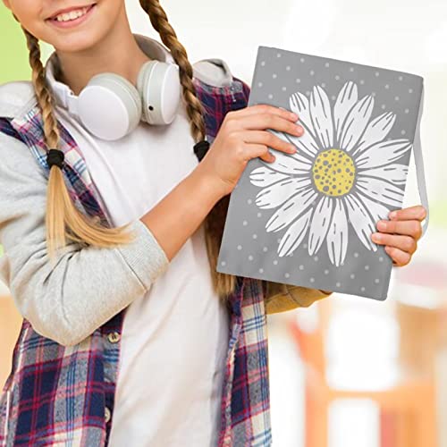 KUIFORTI Daisy Book Covers for Paperback,Boys Girls Notebook Hardcover Protector Book Pouch Sleeves Textbook Jackets for Home School Office Book Accessories