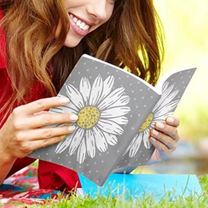 KUIFORTI Daisy Book Covers for Paperback,Boys Girls Notebook Hardcover Protector Book Pouch Sleeves Textbook Jackets for Home School Office Book Accessories