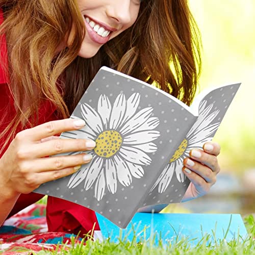 KUIFORTI Daisy Book Covers for Paperback,Boys Girls Notebook Hardcover Protector Book Pouch Sleeves Textbook Jackets for Home School Office Book Accessories