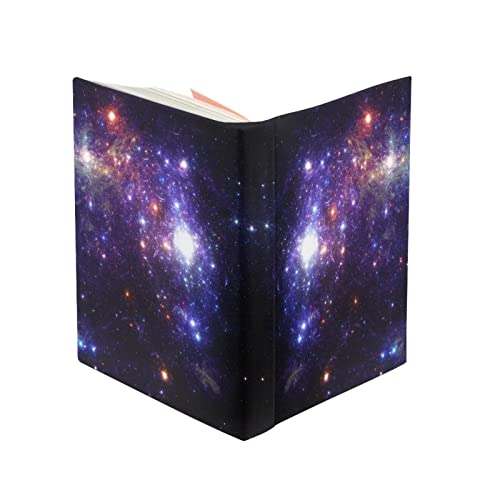 KUIFORTI Starry Sky Book Cover for Paperback,Book Protector Pouch with Purple Galaxy Boys Girls Back to School Textbook Jackets Adult Book Pouch Sleeve up to 9 * 11 Inch Office Supply