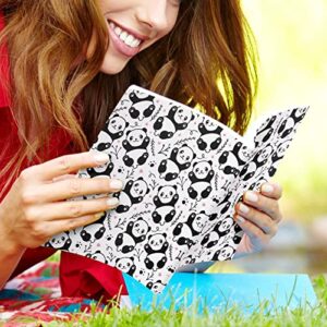 Dreaweet Cute Panda Book Sleeve Covers for Paperbacks, Decorative Book Holder Sox for Women Men, Washable Reusable Book Accessories, Easy to Install