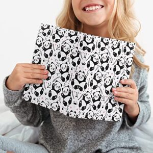 Dreaweet Cute Panda Book Sleeve Covers for Paperbacks, Decorative Book Holder Sox for Women Men, Washable Reusable Book Accessories, Easy to Install