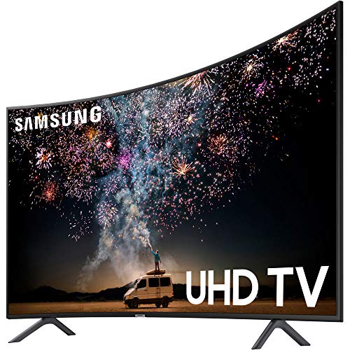 SAMSUNG UN65RU7300 65" RU7300 HDR 4K UHD Smart Curved LED TV with Home Theater Surround Sound 31" Soundbar Bundle Includes Screen Cleaner + 6-Outlet Surge Adapter + 2X HDMI Cable Black