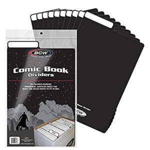 bcw 1-cd-blk comic book dividers-black