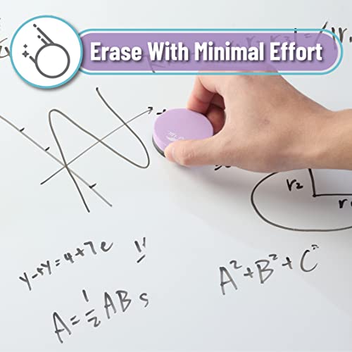 Mr. Pen- Mini Dry Erase Eraser, 24 Pack, Pastel Colors, Round Magnetic Dry Eraser, Whiteboard Eraser, Dry Erasers for Whiteboard, Magnetic Dry Erase Eraser, Dry Erase Board Erasers, Whiteboard Erasers