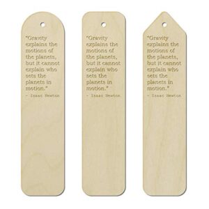 azeeda 3 x religion quote by isaac newton birch bookmarks (bk00012930)