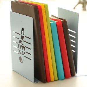 Giant Door Note Rolling Large Book Stand Creative tinplate Book Clip Hollow Book by Bookshelf bookend Pair