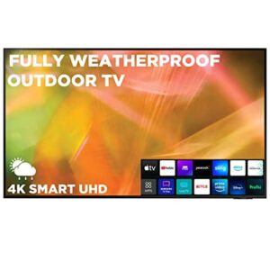 outdoor tv fully weatherized 55″ 4k uhd weatherproof led television samsung components tizen smart apps ip68