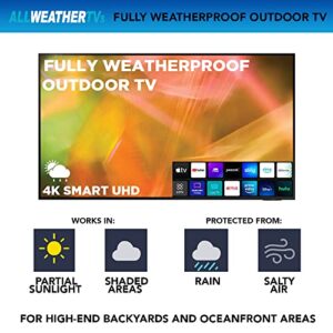 Outdoor TV Fully Weatherized 55" 4K UHD Weatherproof LED Television Samsung Components Tizen Smart Apps IP68