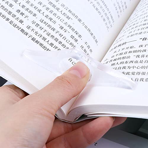 Transparent Thumb Bookmark -Clear Page Spreader,Acrylic Thumb Ring Page Holder,Thumb Thing Book Page Holder and Bookmark,Gift for Readers(L)