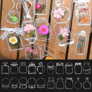 dried flower bookmarks set, handmade diy transparent pressed flower bookmarks, natural plant bookmarks flower page for women girls adults kids graduation (80pcs)