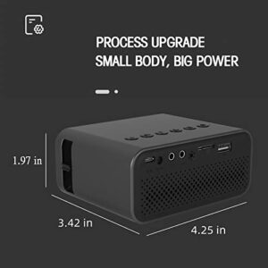 Projector, HD WiFi Projector 24 ANSI Home Video Projector Mini Home 16-100 inches Video Projector, Portable Multimedia Projector Compatible with USB Flash Drive/Computer/Camera/Smartphone (Black)