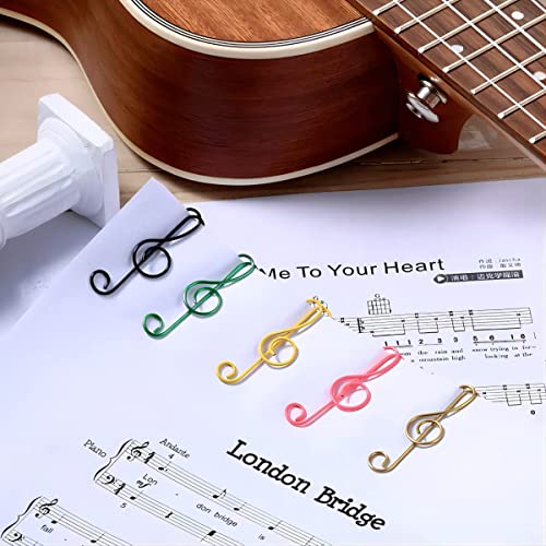 200Pcs Music Multicoloured Metal Paper Clips,Creative Musical Notes Style Cute Paper Clips,Bookmark Clips for Teachers,Students,Office,School File Organization,Durable and Rustproof,6 Colors,with Box.