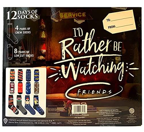 Hyp Friends Television Series Men's 12 Days of Socks in Advent Gift Box