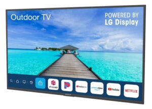 peerless-av 55″ neptune partial sun 4k hdr outdoor smart tv w/free outdoor tilting wall mount (wptv553)