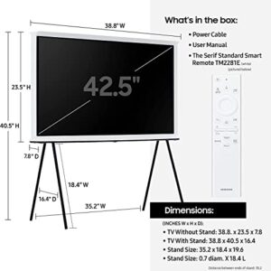 Samsung 43-Inch Class The Serif LS01B Series - QLED 4K Smart TV QN43LS01BAF Includes Free 2 Year, QN43LS01BAFXZA