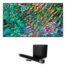 samsung qn75qn90bafxza 75″ qled quantum matrix neo 4k smart tv with a klipsch cinema-800 3.1 dolby atmos soundbar with 10″ wireless subwoofer (2022)