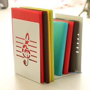 Giant Door Note Rolling Large Book Stand Creative tinplate Book Clip Hollow Book by Bookshelf bookend Pair