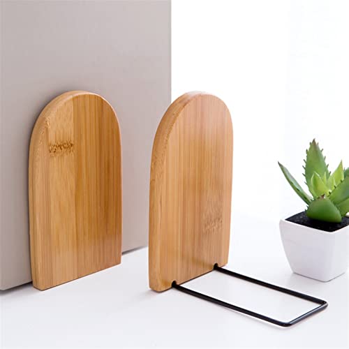 PRVDV Adjustable Bookends Wholesale Book Holder Nature Bamboo Desktop Organizer Office Home Bookends Book Ends Stand Holder Shelf Bookrack Book Organizer (Color : Small)