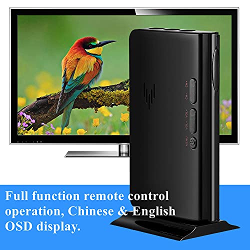 Hilitand TV Box AV to VGA TV Box, TV Box VGA Tuner, Builtin Speakers, Support 1920 * 1200 Resolution, Support LCD, LED Widescreen and CRT Display(U.S. regulations, Transl)