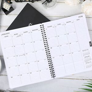 Planner 2023-2024 - Jul.2023 - Jun.2024, 8" × 10", Academic Planner 2023-2024, Weekly & Monthly Planner 2023-2024, Classic Black, Twin-Wire Binding, Perfect Life Assistant