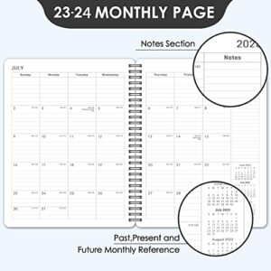 Planner 2023-2024 - Jul.2023 - Jun.2024, 8" × 10", Academic Planner 2023-2024, Weekly & Monthly Planner 2023-2024, Classic Black, Twin-Wire Binding, Perfect Life Assistant